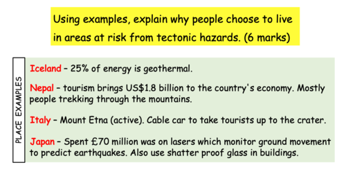 Revision powerpoint TECTONIC HAZARDS AQA | Teaching Resources