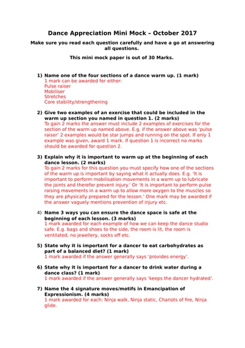 AQA GCSE Dance Y10 Year's worth of lessons | Teaching Resources