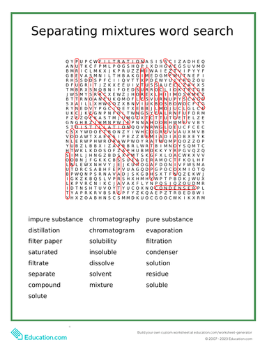 KS3 Separating mixtures revision | Teaching Resources