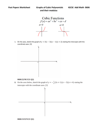 Cambridge Additional Mathematics 0606 and 4037 Topic Wise Past Paper ...