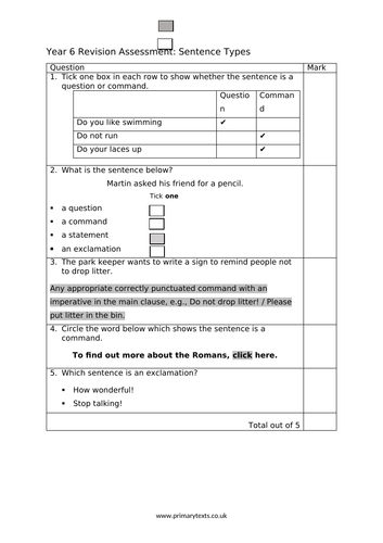 Year 6 SPAG Revision PPT: Sentence Types | Teaching Resources Year 6 SPAG Revision PPT: Sentence Types | Teaching Resources