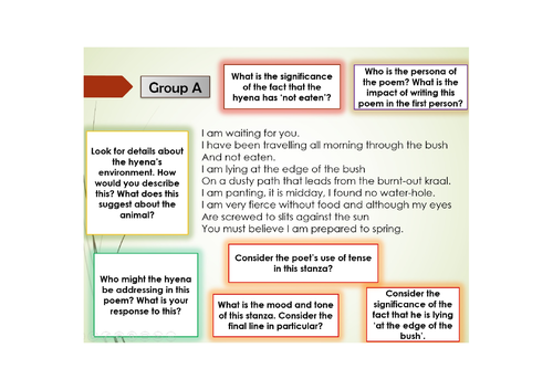 Teaching English: Poetry - Edwin Morgan 'Hyena' | Teaching Resources