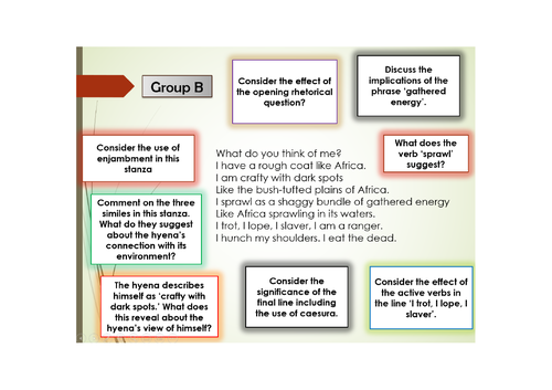 Teaching English: Poetry - Edwin Morgan 'Hyena' | Teaching Resources