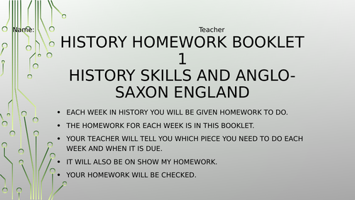 History Homework booklets for Key Stage 3- pack 1 | Teaching Resources