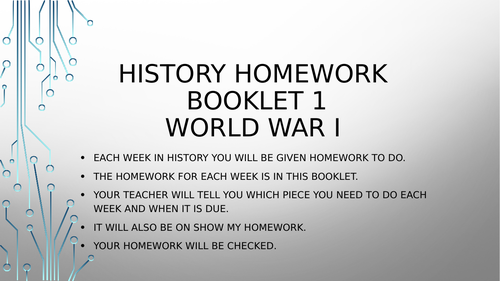 History homework booklets for key stage 3- pack 2 | Teaching Resources