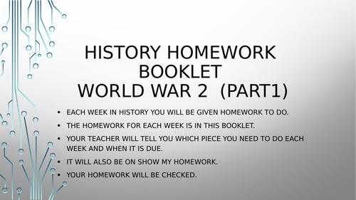 History homework booklets for key stage 3- pack 2 | Teaching Resources