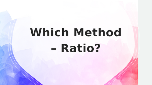 Which Method Ratio? GCSE Maths Game Activity Revision | Teaching Resources