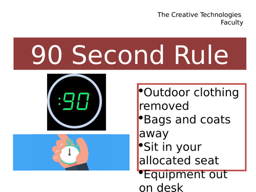 90 Second Rule_Student entry countdown timer | Teaching Resources