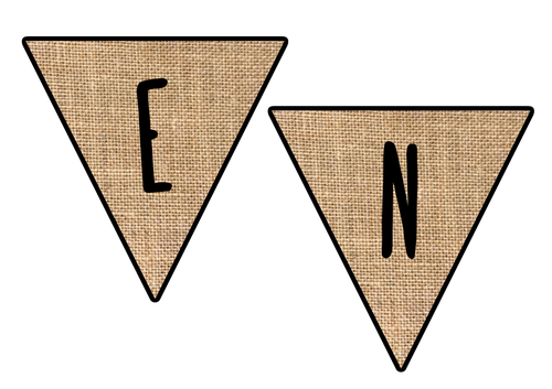 Display Board Hessian Bunting Subject Names Capitals | Teaching Resources