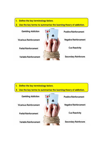 A-Level Psychology - LEARNING THEORY AS AN EXPLANATION FOR GAMBLING ...