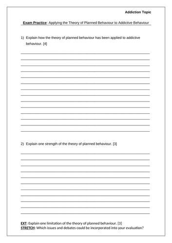 A-Level Psychology - APPLYING THE THEORY OF PLANNED BEHAVIOUR TO ...