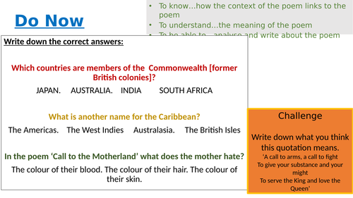 Windrush Poetry - Two Lessons - Call of the Motherland by Nairobi ...