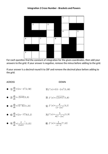 Pure 1 A Level Maths Cross Number Bundle | Teaching Resources