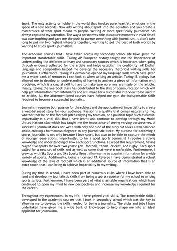 Examples of UK Personal Statements | Teaching Resources