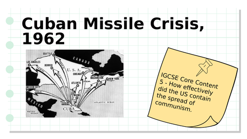 IGCSE Cuban Missile Crisis slides | Teaching Resources