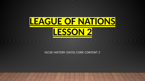 Organisation of the League of Nations | Teaching Resources