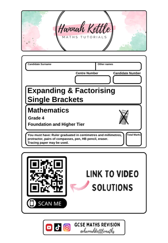 Expanding & Factorising Single Brackets | Teaching Resources Expanding & Factorising Single Brackets | Teaching Resources