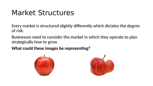 BTEC Level 3 Business: Unit 1 Exploring Business - D1 Different market ...