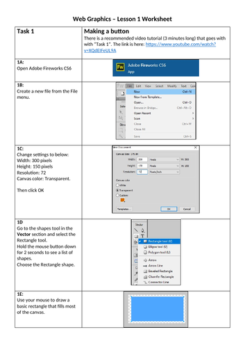 Making Rollover Buttons in Adobe Fireworks | Teaching Resources