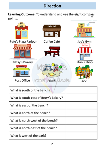 Position and Direction Workbook - Functional Skills Maths - Entry Level ...
