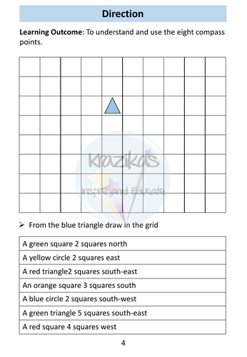 Position and Direction Workbook - Functional Skills Maths - Entry Level ...