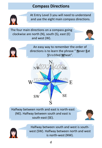 Position and Direction Workbook - Functional Skills Maths - Entry Level ...