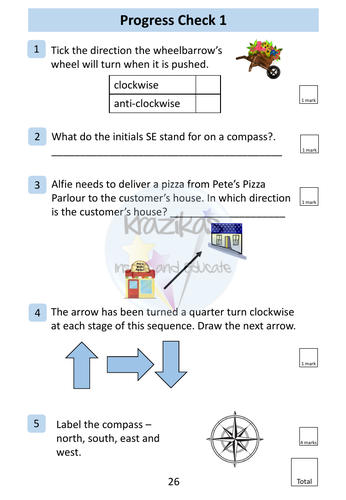 Position and Direction Workbook - Functional Skills Maths - Entry Level ...