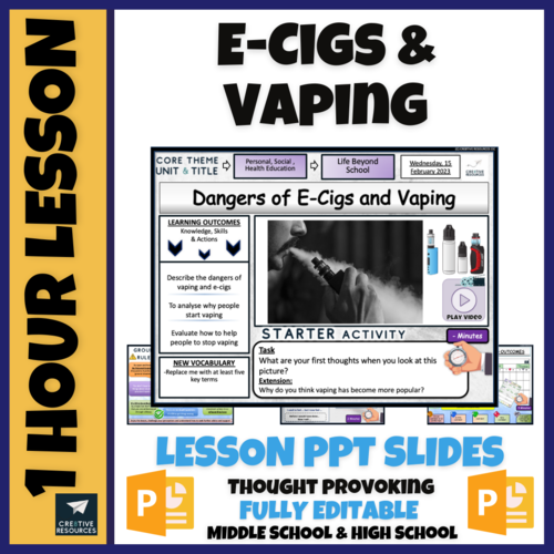 E-Cigs E-Liquids and Vaping | Teaching Resources