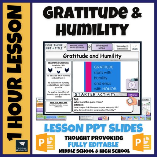 Gratitude and Humility PSHE Lesson | Teaching Resources