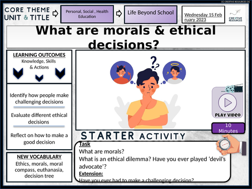 Moral and ethical decision | Teaching Resources