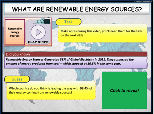 Renewable V Non-Renewable Energy | Teaching Resources