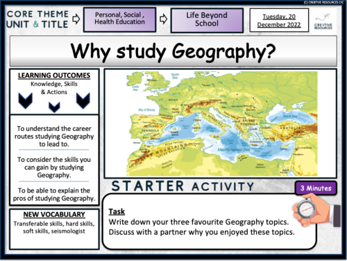 Why Study Geography? + Careers | Teaching Resources