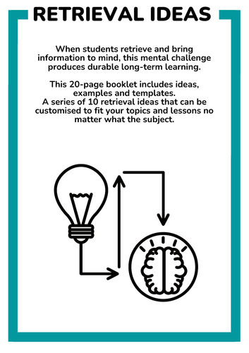 Retrieval & Revision Ideas Booklet | Teaching Resources