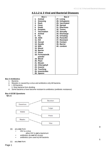 Viral and Bacterial diseases | Teaching Resources
