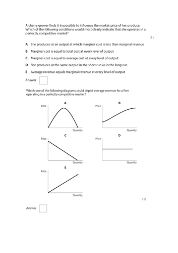 Market Structures Revision (Part 2) | Teaching Resources
