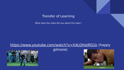 A Level PE Transfer of Learning and Types of Skill | Teaching Resources