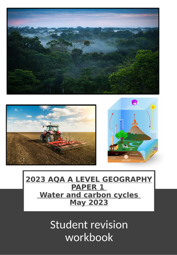 Water and carbon cycles revision work book | Teaching Resources