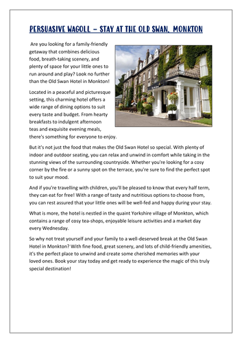 KS2 Persuasive Writing Example Texts! (WAGOLLs) | Teaching Resources