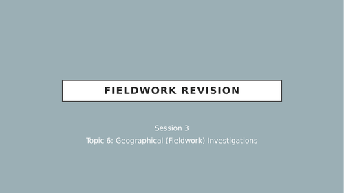 Edexcel B GCSE Geography Paper 2 Fieldwork Revision Pack | Teaching ...