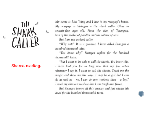 Year 6 Reading - The Shark Caller | Teaching Resources