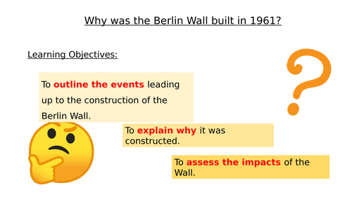 Berlin Wall Cold War GCSE | Teaching Resources