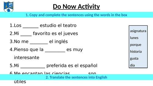 KS3 Spanish - Viva 1 - Mi insti - Full series of lessons | Teaching ...