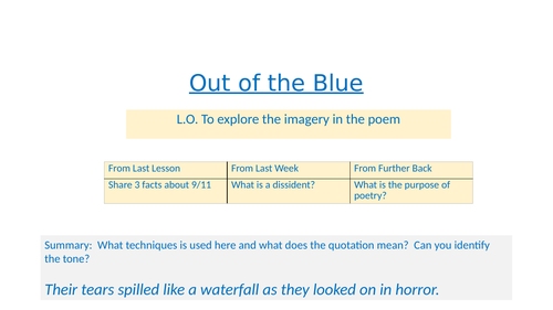 Year 9 Poetry Scheme of Work | Teaching Resources