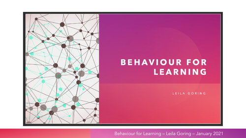 Behaviour for Learning staff training | Teaching Resources