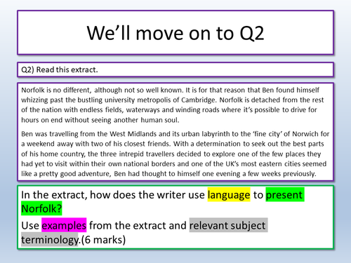 Edexcel English Language 2.0 Paper 2 | Teaching Resources