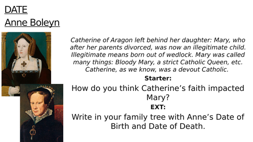 Anne Boleyn Lesson Pack | Teaching Resources