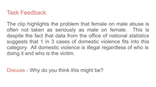 Domestic Abuse / Unhealthy Relationships PSHE | Teaching Resources