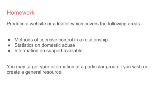 Domestic Abuse / Unhealthy Relationships PSHE | Teaching Resources