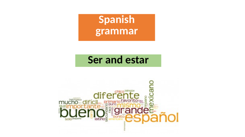 Spanish - Ser and estar | Teaching Resources