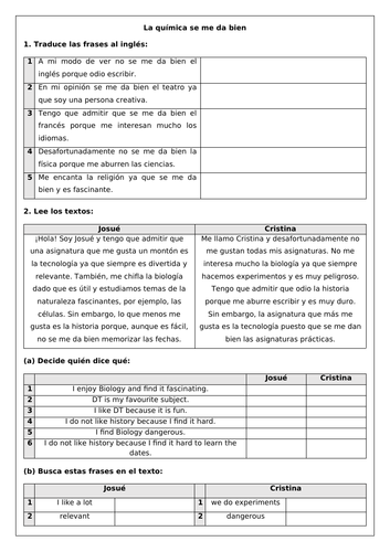 School - Mi colegio - Spanish GCSE (8 worksheets) | Teaching Resources